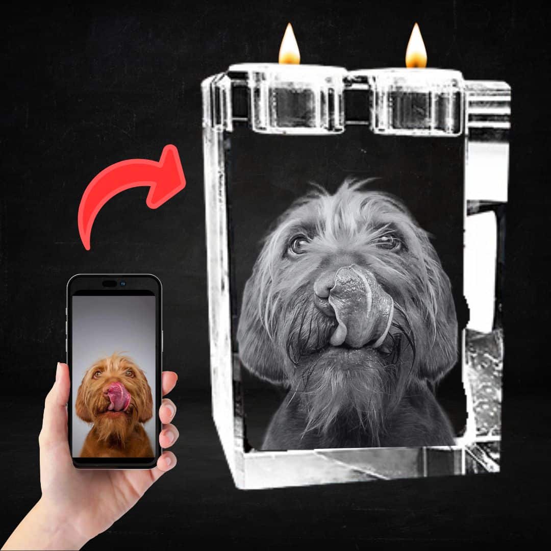 3D Crystal Urn, 3D Crystal Photo Gifts, Custom Memorials